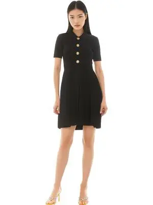 ALEXIA ADMOR Soren Knit Fit And Flare Mini Dress - Black