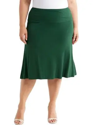 24SEVEN COMFORT APPAREL A-line Skirt - Hunter