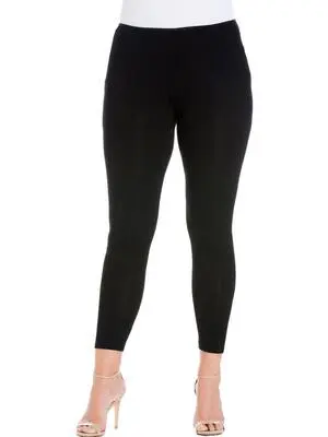 24SEVEN COMFORT APPAREL Ankle Length Leggings - Black