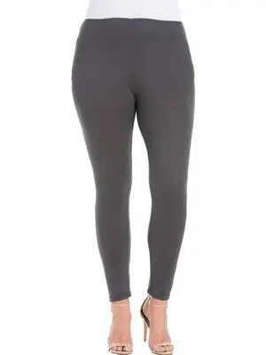 24SEVEN COMFORT APPAREL Ankle Length Leggings - Charcoal