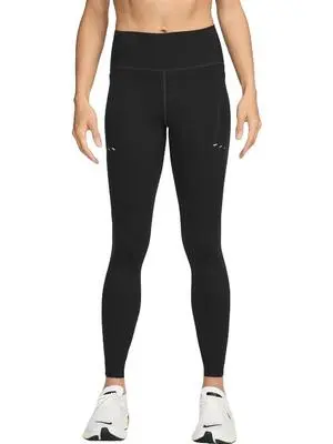 Nike Swift High-waisted Pocket 7/8 Running Leggings - 010 010 Black/reflective Silv