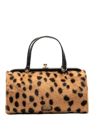 FRANCES VALENTINE Petit Michelle Cheetah Print Faux Fur Satchel - Camel/black