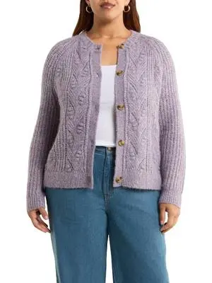 SEASALT CORNWALL Sand Thistle Wool & Mohair Blend Cardigan - Clematis