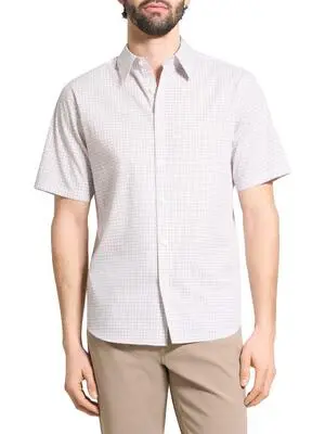 Theory Irving Short Sleeve Button-up Shirt - Port Multi