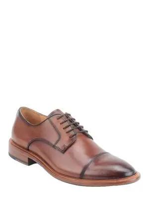 WARFIELD & GRAND Ducasse Cap-Toe Leather Derby Cognac