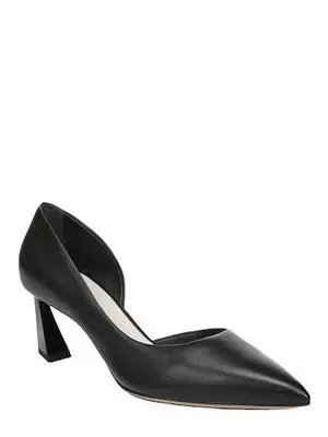 Franco Sarto Pointed Toe Half D'orsay Pump - Black