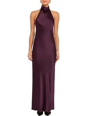 Amanda Uprichard Santana Gown - Black Cherry