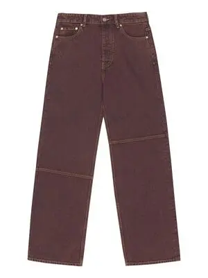 GANNI Overdyed Bleach Isey Jeans Shaved Chocolate