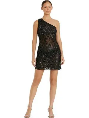 MAC DUGGAL Mac Duggal Sequined Mini Dress