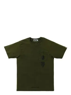 A BATHING APE Military Pocket Tee Shirt - Olivedrab Green