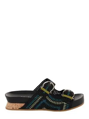 FERRAGAMO Shaula Crochet Sandals - Black