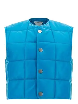 Bottega Veneta Shiny Leather Gilet - Blue