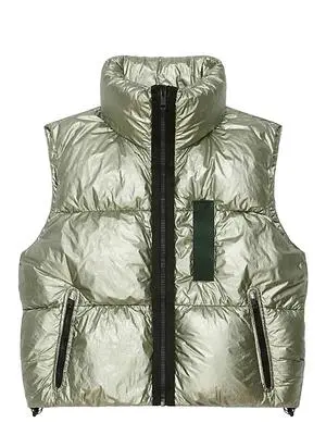 Givenchy Laminated Sleeveless Puffer - Green