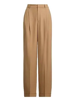 Polo Ralph Lauren Wide-leg Pleated Stretch-wool Trousers - Camel