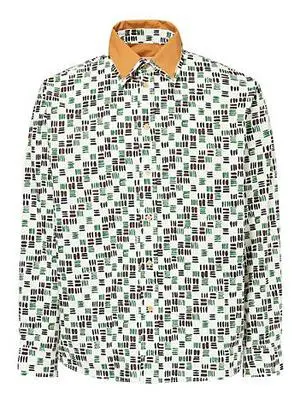 Marni Patterned Long-sleeve Cotton Shirt - Rain