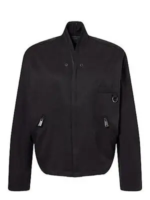 TEAM WANG DESIGN Acceptance Stand-collar Woven Jacket - Black