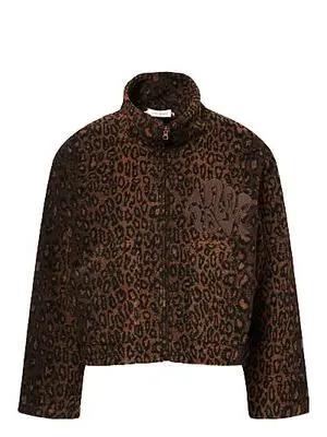 HONOR THE GIFT Print High-neck Fleece Jacket - Leopard