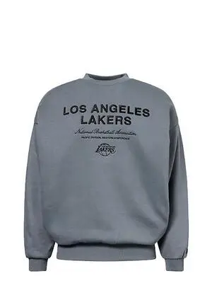 New Era La Lakers Nba Linear Crew Neck Sweatshirt - Blue