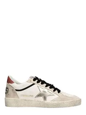 GOLDEN GOOSE Ball Star 83252 Leather And Suede Trainers - White/comb