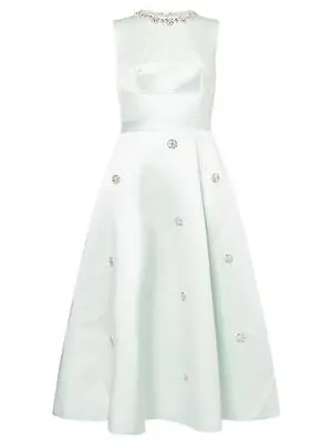 Huishan Zhang Sol Douchesse Sleeveless Woven Midi Dress - Mint