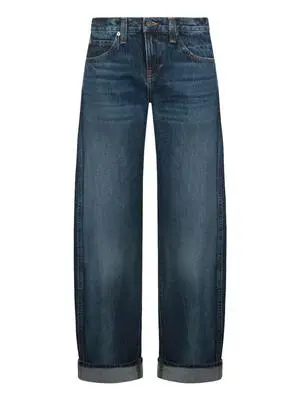 Khaite Karo Cotton Denim Jeans - Blue