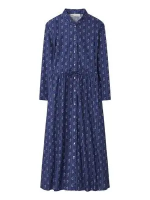 Tory Burch Printed Cotton Shirt Dress - Blue