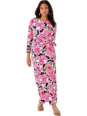 LILLY PULITZER Demy Dolman Sleeve Maxi Dress - Onyx Party All The Time Engineered Knit Maxi
