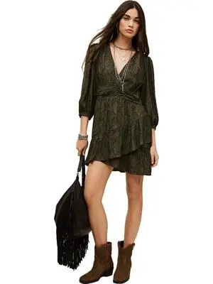 Ba&sh Patterned Mini Dress - Green