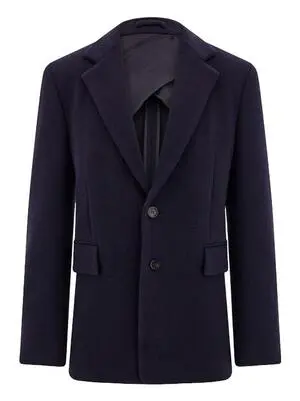 FERRAGAMO Single Breasted Jersey Blazer - Navy