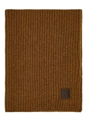 FERRAGAMO Ribbed Cashmere Blend Collar - Natural