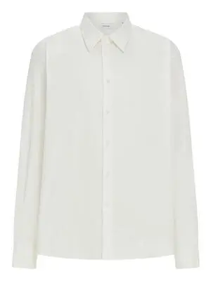 FERRAGAMO Shirt With Tonal Embroidered F - White