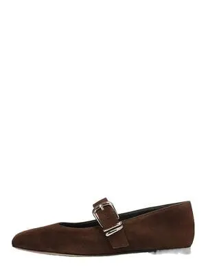 Vince Daniela Suede Mary Jane Flat - Red