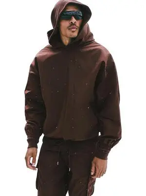 Alo Yoga Axis Hooded Pullover Top - Brownstone