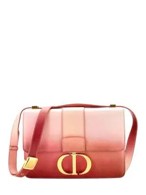 Dior 30 Montaigne Flap Bag Gradient Leather Shoulder Bag - Red