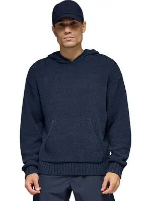 Alo Yoga Textured Knit Relaxed Fit Hoodie Navy