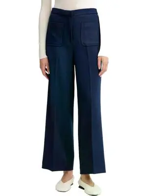 SESSUN Cropped Flared Trousers - Blue