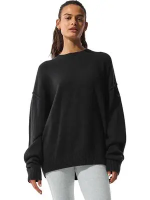 Alo Yoga Wool Cashmere Crewneck Sweater - Black