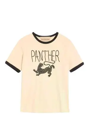Valentino Garavani Panther-print T-shirt - Neutrals