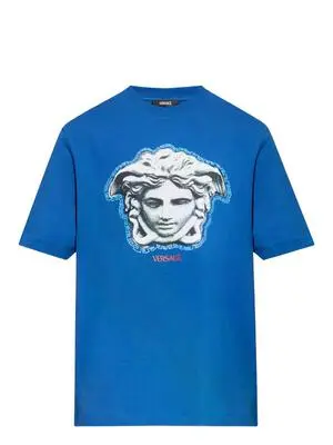 Versace Medusa Head Graphic-print T-shirt - Blue