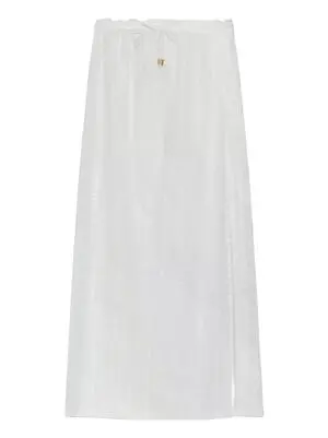 Melissa Odabash Drawstring Maxi Skirt - White