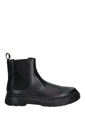 Hugo Pull-tab Lug-sole Boots - Black