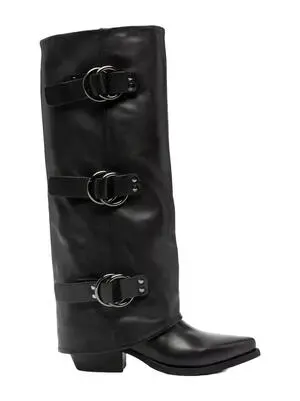 METISSE 50mm Buckle-detail Boots - Black