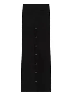 COURREGES Buttoned Long Skirt - Black