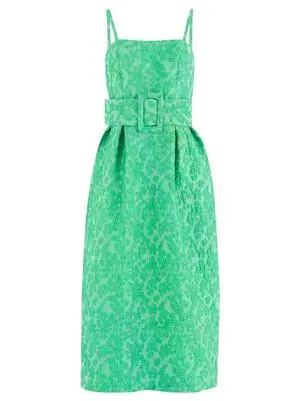 Rosie Assoulin Artichoke Midi Dress - Green