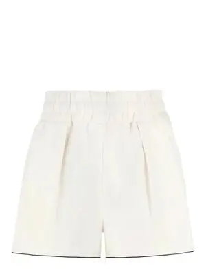 Manière De Voir Pipe Trim Satin Shorts - Neutrals