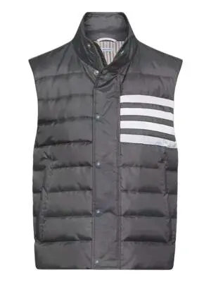 Thom Browne 4-bar Side-pockets Gilet Grey