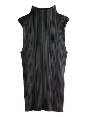 ISSEY MIYAKE Pleated High-Neck Top