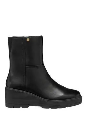 Geox 70mm Miereille Panelled Platform Ankle Boots - Black