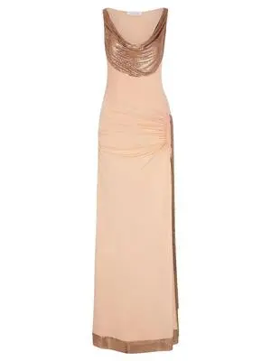Rabanne Cowl-neck Maxi Dress - Pink