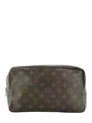 LOUIS VUITTON Trousse Toiletry Monogram Canvas 28 Pouch - Brown